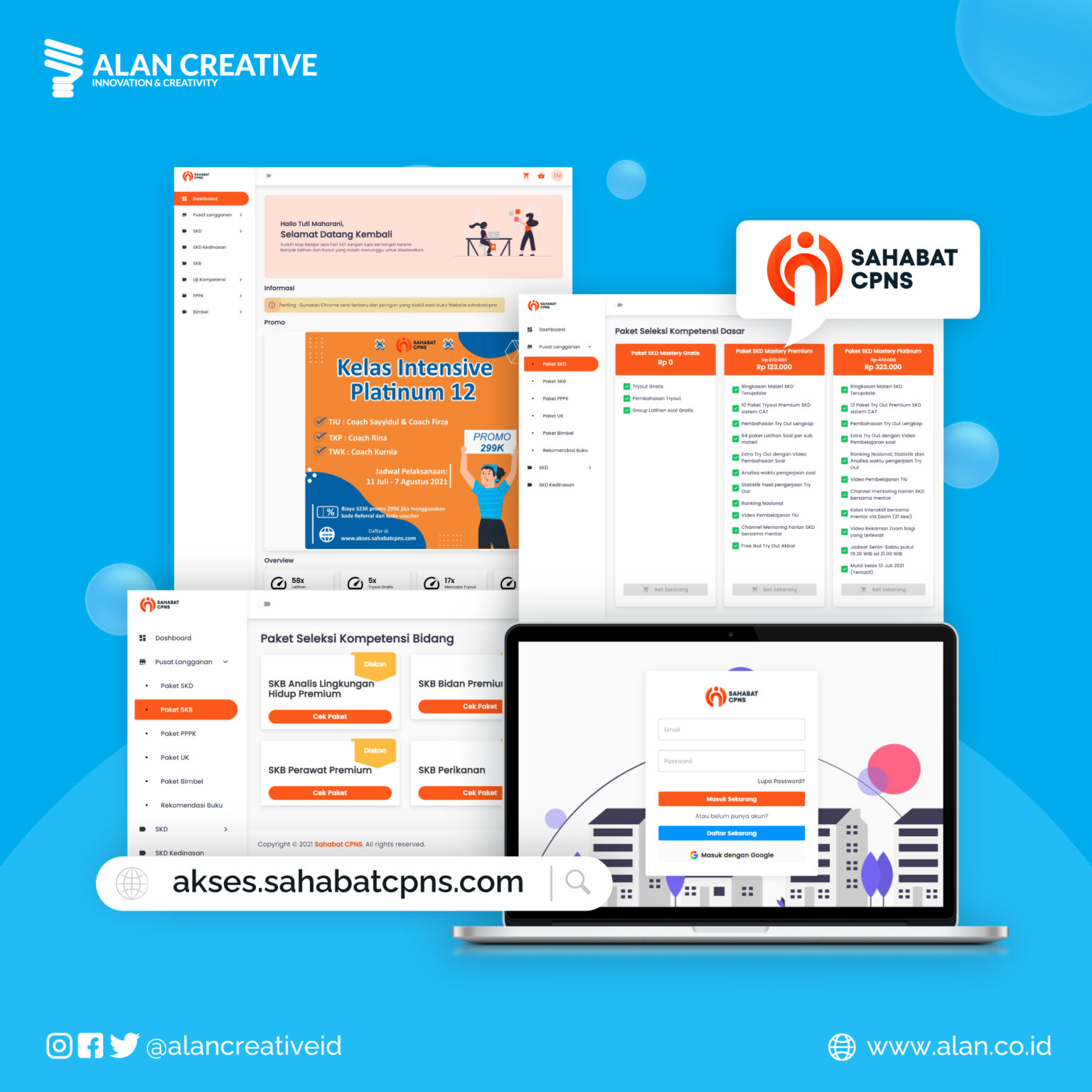 Sahabat CPNS (Dashboard) - Alan Creative
